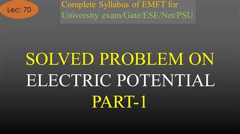 solved problem based on electric potential due to point charge emft