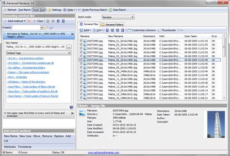 Advanced Renamer Main Window Hulubulu Software This Program Makes