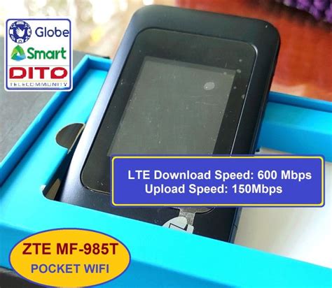 Zte Mf T Pocket Wifi With Up To Mbps Max Lte Download Speed And Mbps Upload Speed