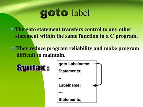Control And Looping Statements In C Powerpoint Slides Learnpick India
