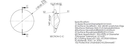 Fused Slica Axicon Lens Shapeoptics Technologies Holdings