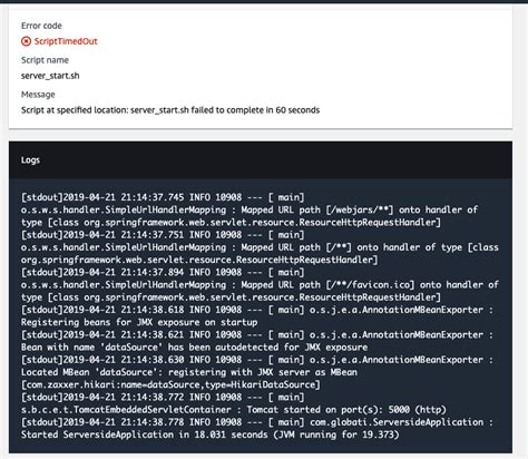 Amazon Ec2 Why Does Applicationstart Timeout With Aws Code Deploy Stack Overflow