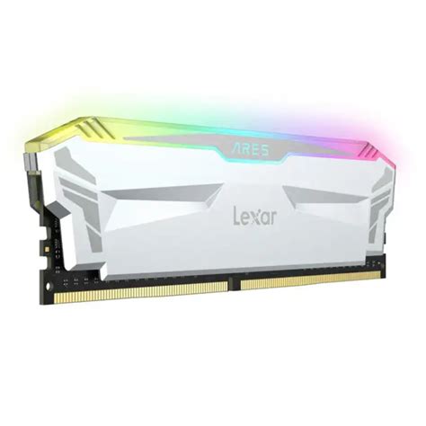 Lexar Ares Rgb Ddr4 4000mbps Cl18 Memory With Heatsink And Rgb Lighting 2x8gb White