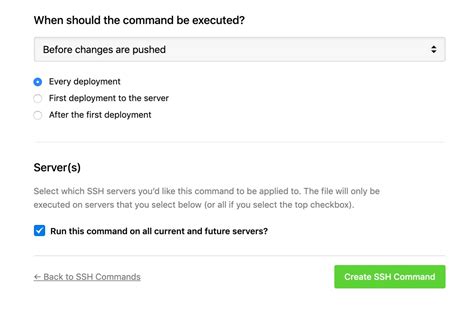 Ssh Commands Deployhq