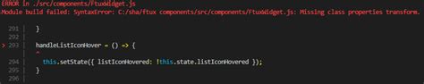 Javascript Missing Class Properties Transform React Stack Overflow