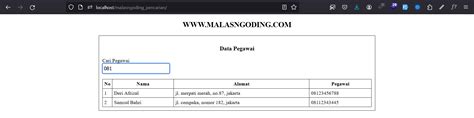 Membuat Pencarian Tanpa Reload Dengan Php Dan Ajax Jquery Malas Ngoding