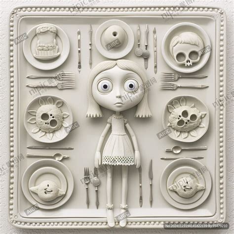 Ai创作图餐具画面设计 餐具图案设计 儿童餐盘 餐盘装饰图案 Ins风餐盘 创意美食造型 饮食类卡通娃娃 3d立体插画风格 餐具平面素材 儿童餐具设计 餐具装饰画 立体餐具 餐具卡通图案 浮雕