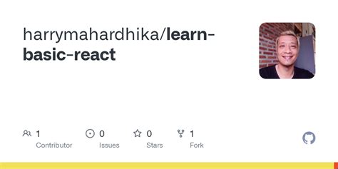 GitHub Harrymahardhika Learn Basic React