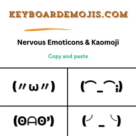 100 Nervous Emoticons And Kaomoji ⊙﹏⊙