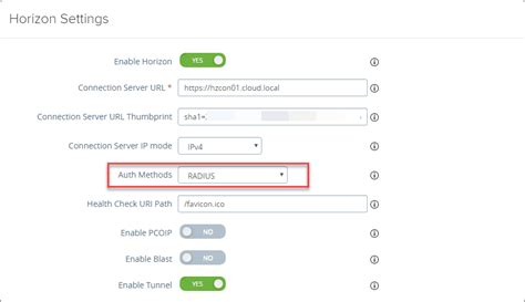 enable two factor authentication for vmware horizon uag