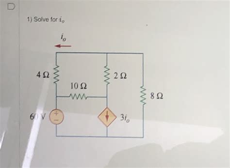 Solved 1 Solve For Io Chegg