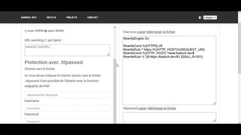Comment Créer Un Fichier Htaccess Et Htpasswd Youtube