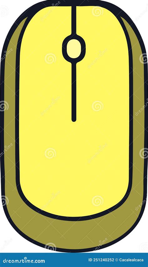 The Drawing Of A Computer Mouse A Small Hardware Input Device Used By Hand Illustration And