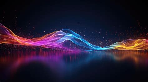 Абстрактный фон визуализация потока данных в оптоэлектронных системах