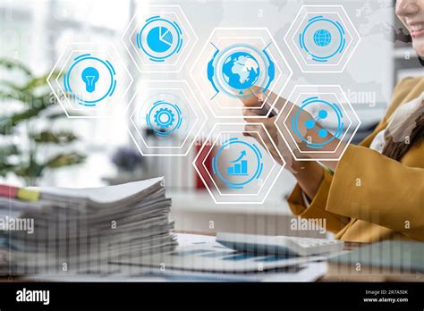 Business Robotic Process Automation Concept With Icons Of Management Document Validation