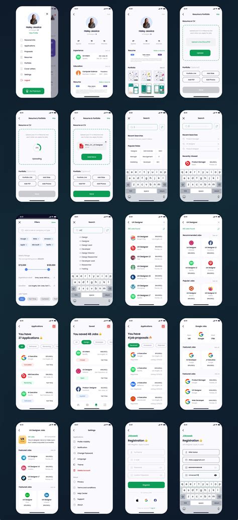 Job Finder App Ui Kit Ui Kits