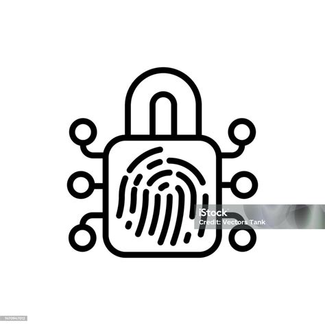 Fingerprint Security Icon In Vector Logotype Stock Illustration