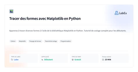 Traçage De Formes Avec Matplotlib En Python Tutoriel De Codage Labex