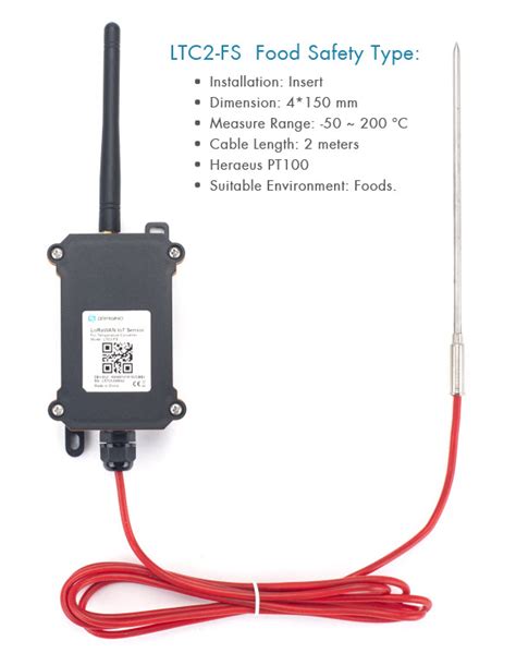 Dragino Ltc2 Fs Food Safety Type Industrial Lorawan Temperature Transmitter Mydevices