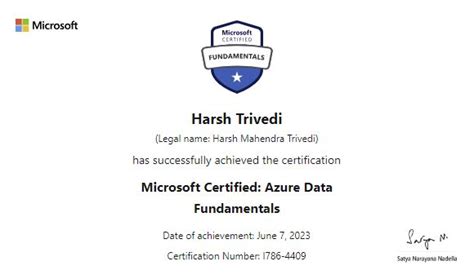 Harsh Trivedi On Linkedin Im Happy To Share That Ive Obtained A New Certification Microsoft