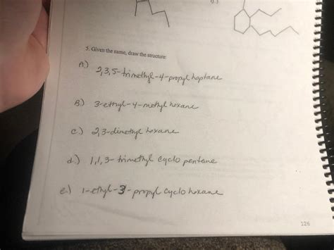 Solved Given The Name Draw The Structure A Chegg