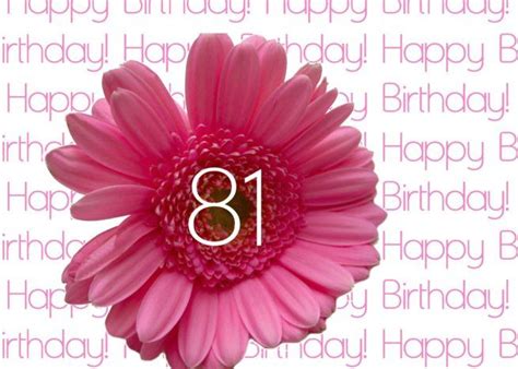 81st Happy Birthday Pink Gerbera Card Ad Affiliate Happy St
