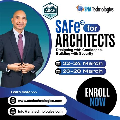 Sna Technologies On Linkedin Snatechnologies Safeforarchitects Safetraining Safe6 Agilist