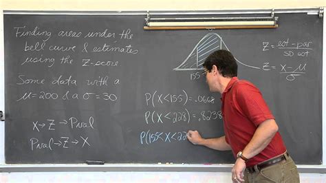 Z Score Calculations And Percentiles In A Normal Distribution Youtube