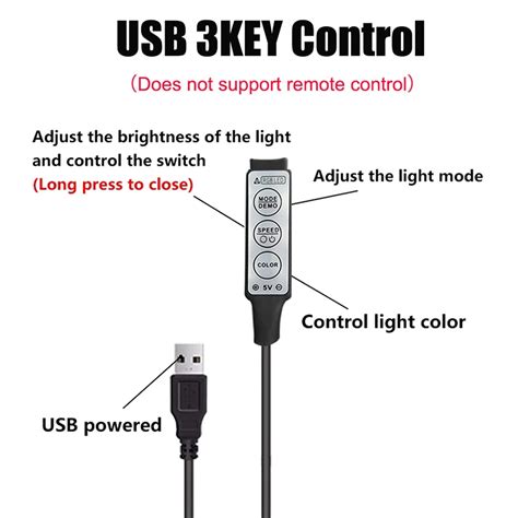 Key Rgb Vezérlő Usb Mini Dc V Led Es Lámpák Szalag Neon Csíkok Tűs FIXO hu
