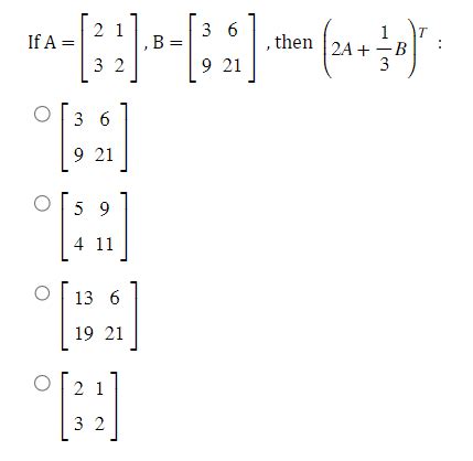 Solved Pick The Right Answer The System Of Linear Chegg Com