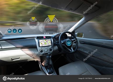 Autonomous Driving Car And Digital Speedometer Technology Image Stock Photo Duiwoy 181770412