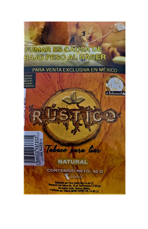 Tabaco Para Liar Rustico Green Nation Shop