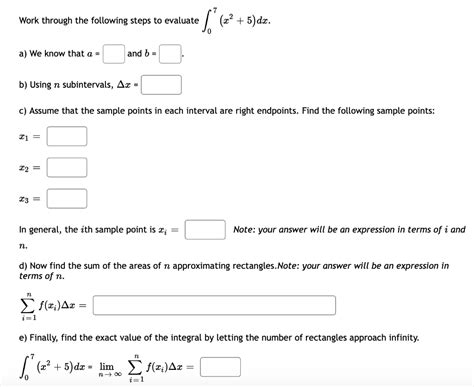 Solved Work Through The Following Steps To Evaluate Tc X Chegg