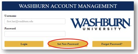 New Password Instructions Washburn University