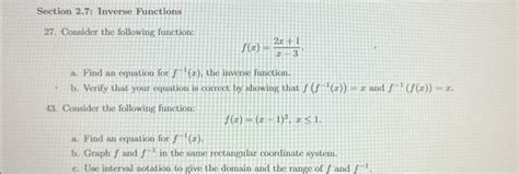 solved 27 consider the following function f x x−32x 1 a