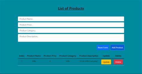 Product Crud Project With Json In Javascript Free Source Code
