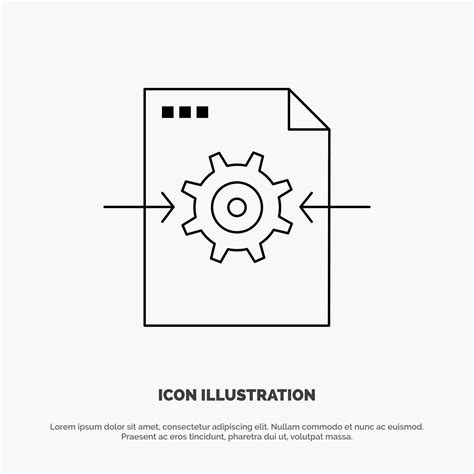 File Gear Setting Arrow Vector Line Icon Vector Art At Vecteezy