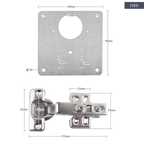 철물가이드 가구경첩 철 이지경첩 미니 미싱경첩