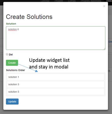 php how to update widget with pjax in modal window in yii2 stack
