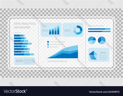 Data Analytics Dashboard Mockup Royalty Free Vector Image