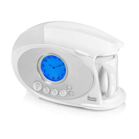 White Swan Tea Maker Alarm Clock Wallis