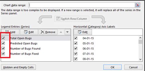 Turning The Visibility Of Chart Series Onoff Using Excel Macrosvba