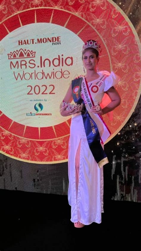 Congratulations To Tiara Girl Swathi Pala On Winning Haut Monde Mrs India Worldwide 2022 A In