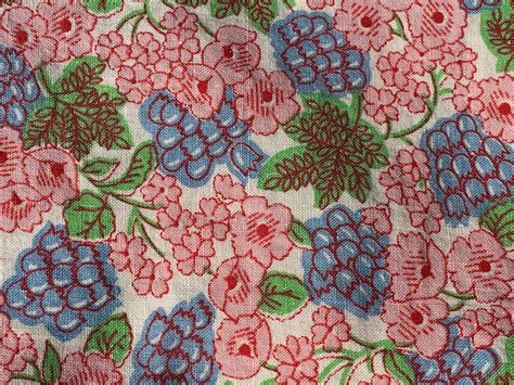 Antique Vintage Dense Floral Cotton Fabric 35 Narrow Width
