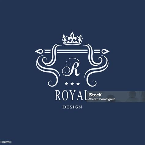 라인 아트 모노 그램 럭셔리 디자인 우아한 서식 파일입니다 붓글씨 우아한 아름 다운 상징입니다 로얄 스타일입니다 편지 부호 R 로열티 레스토랑 부티크 호텔 Heraldic