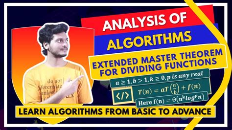 Extended Master Theorem For Dividing Functions Analysis Of Algorithm