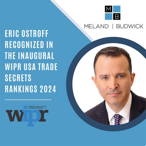 Eric Ostroff Recognized In Inaugural Wipr Usa Trade Secrets Rankings 2024 Citybiz