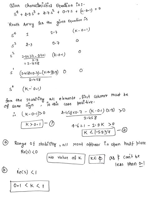 [solved] problem 1 consider the characteristic equation s 4 2 9s 3