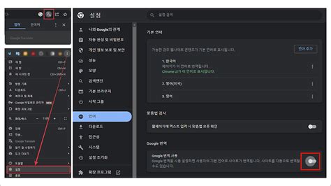 구글 번역 확장프로그램 설정하는 방법 자동번역 끄기