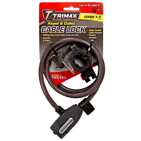 Jeep Wrangler TRIMAFLEX Coiled Cable Lock With Quick Release Bracket Foot X Mm Free Shipping